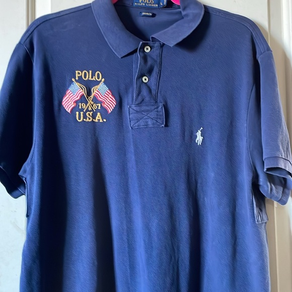 Ralph Lauren | Shirts | Ralph Lauren Vintage 967 Isa Flag Blue Polo ...